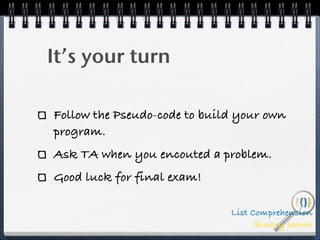 Nested List Comprehension and Binary Search | PDF