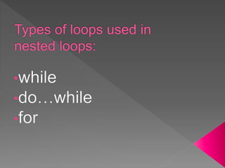 Nested loops | PPT