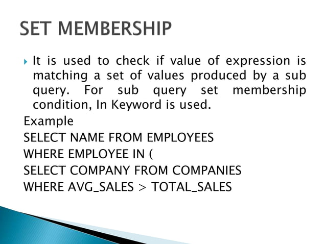 Nested queries in database | PPTX