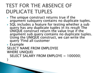 Nested queries in database | PPTX