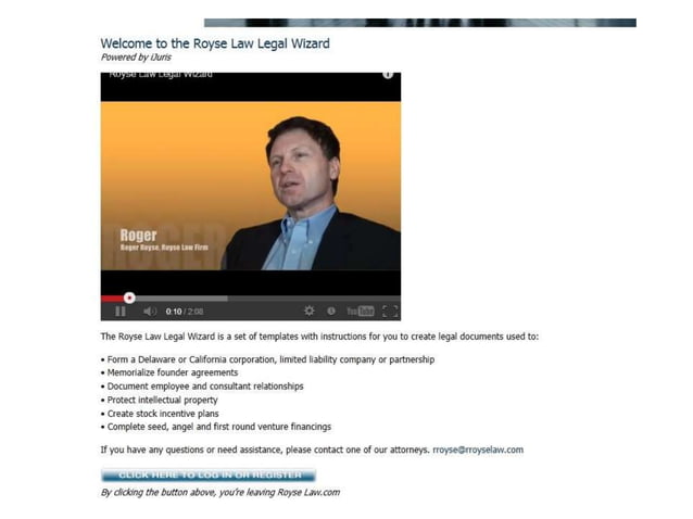 Royse Law Legal Wizard Introduction | PPTX