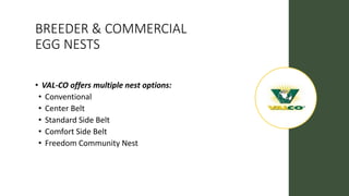 VAL-CO Nesting Options for Broiler Breeders | PPTX