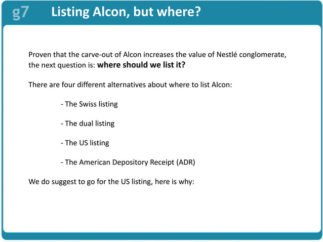 Nestlé and Alcon -case | PDF