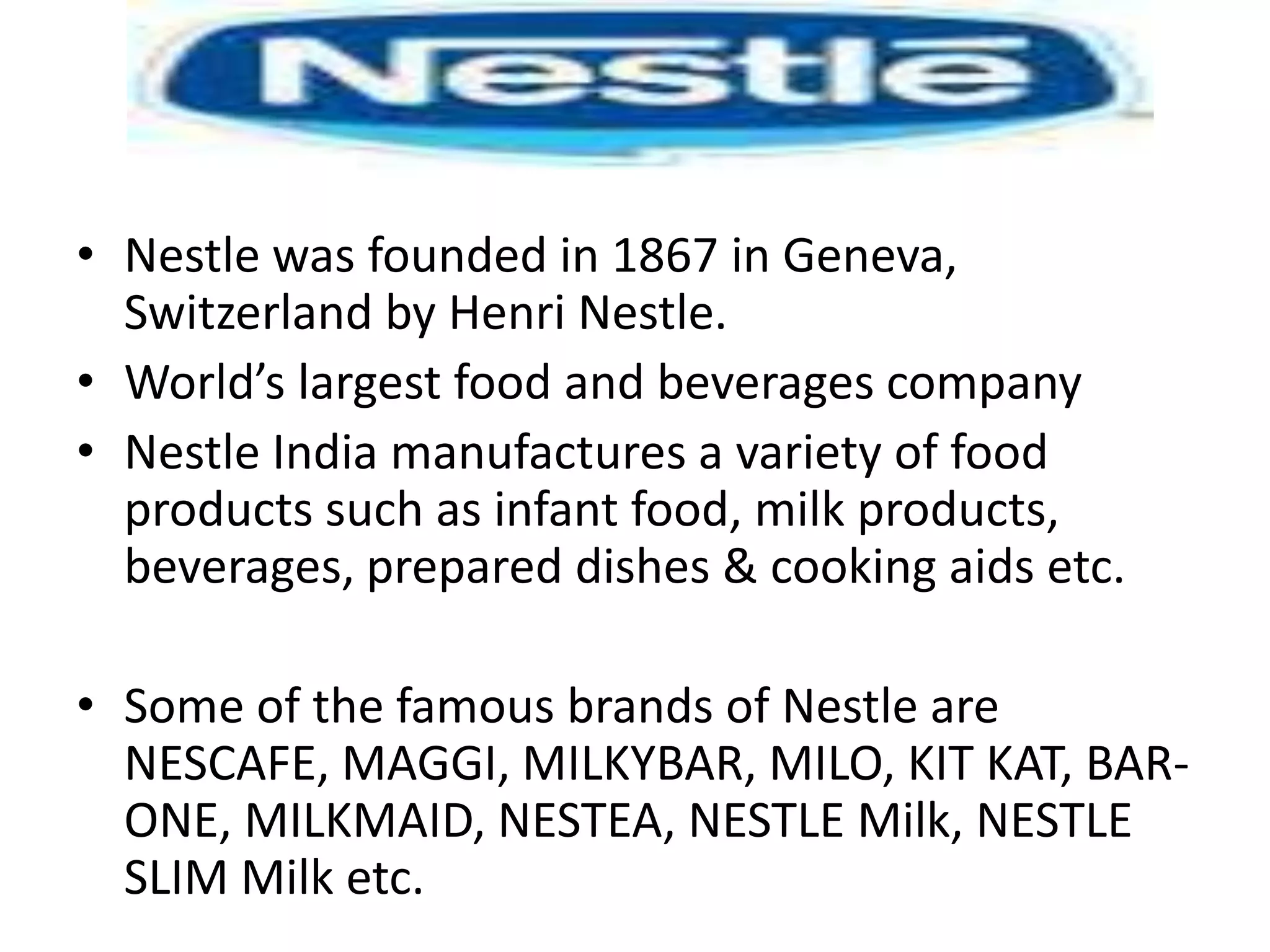 Nestle | PPTX | Business | Business and Finance