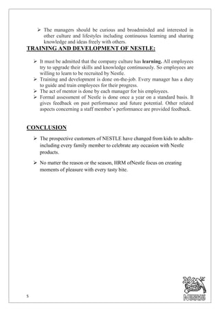 case study of Nestle comapny | PDF | Human Resources | Business