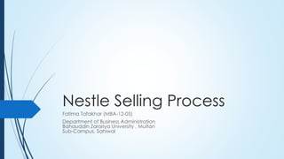Nestle Selling Process | PPTX