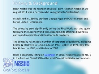 Nestle Commpany Overview | PPTX