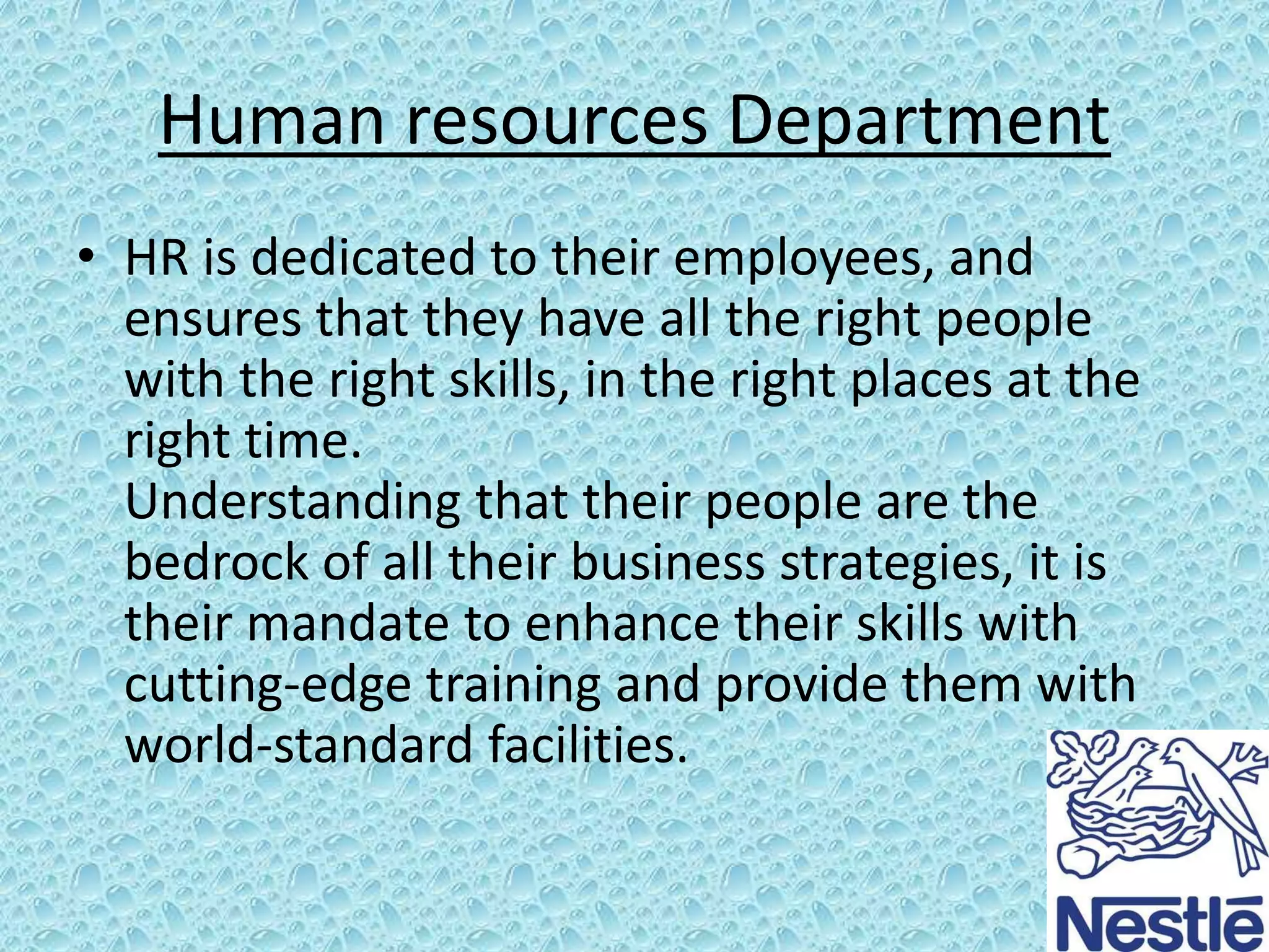 Nestle HR department | PPTX
