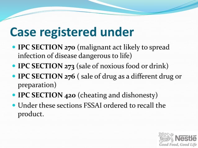 nestle maggi case study; maggi recall procedure; recent maggi cases