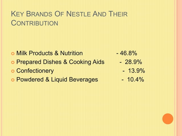 Nestle financial analysis and background | PPTX