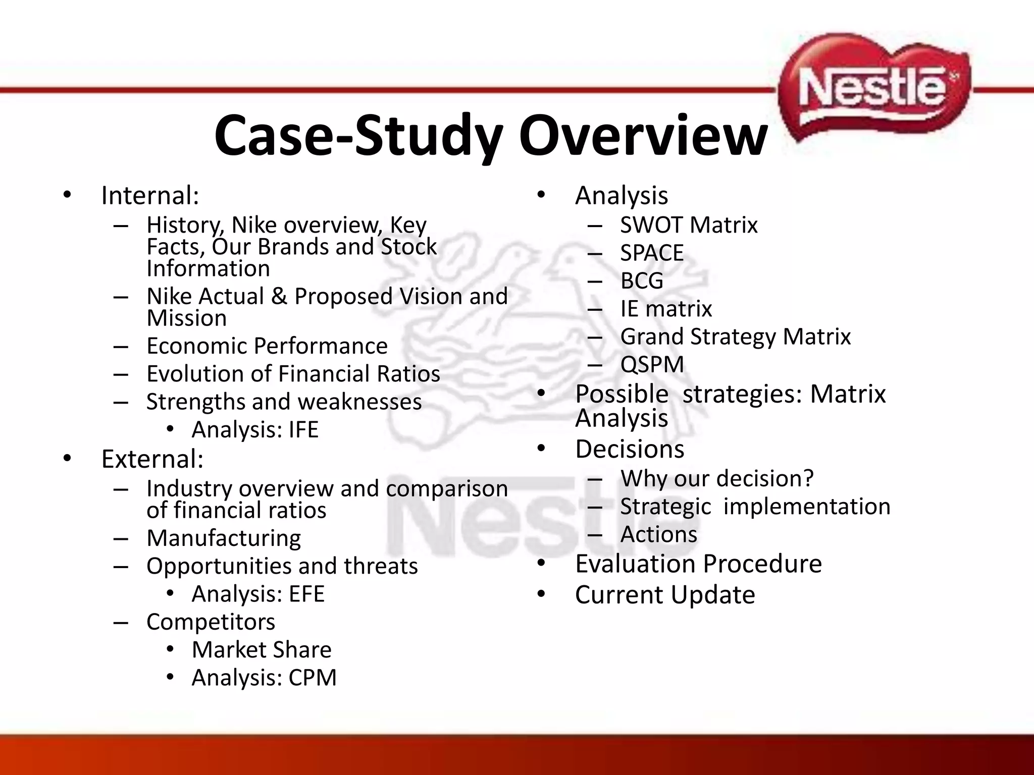 Nestle Strategic Model | PPTX