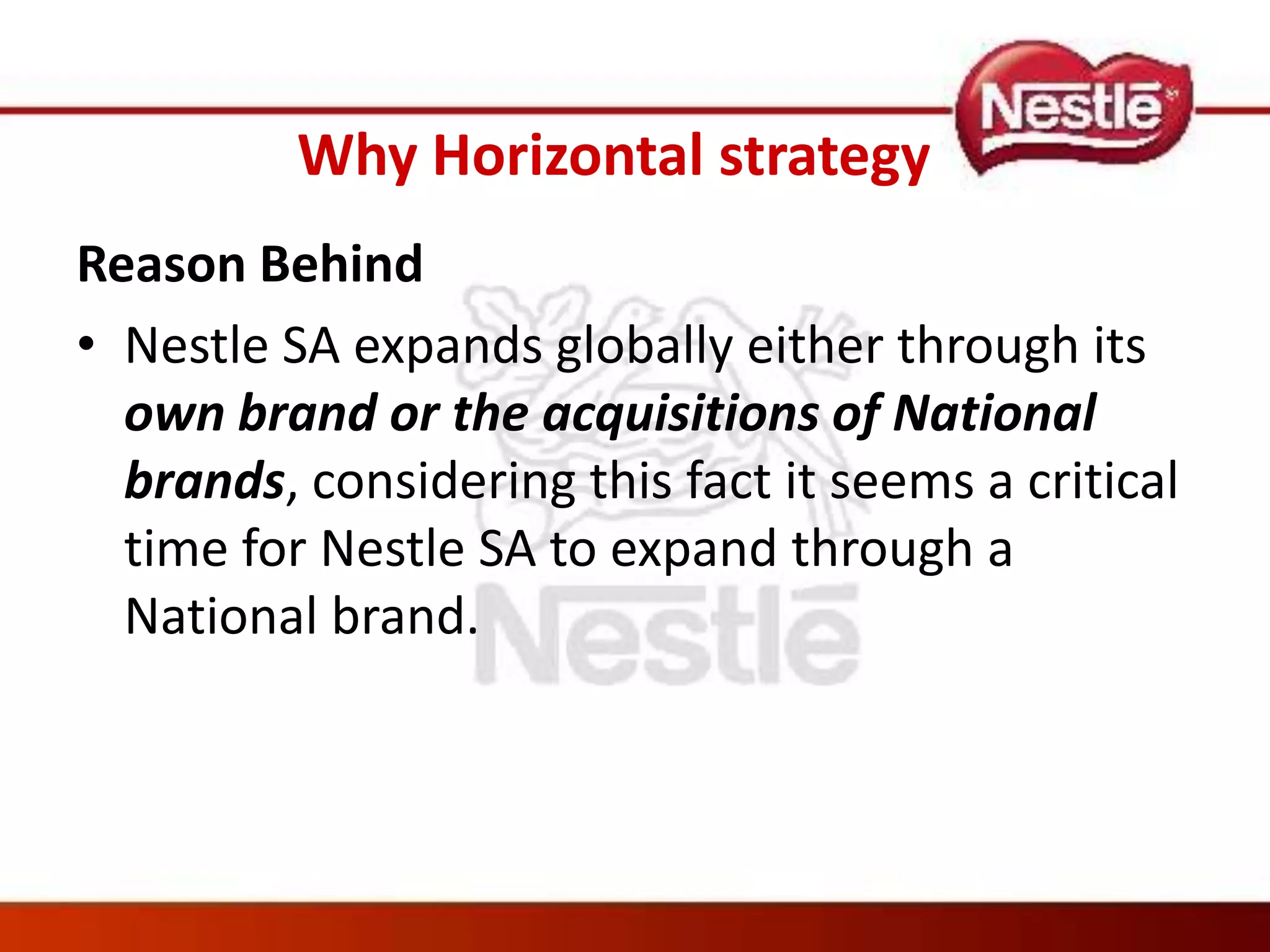 Nestle Strategic Model | PPTX