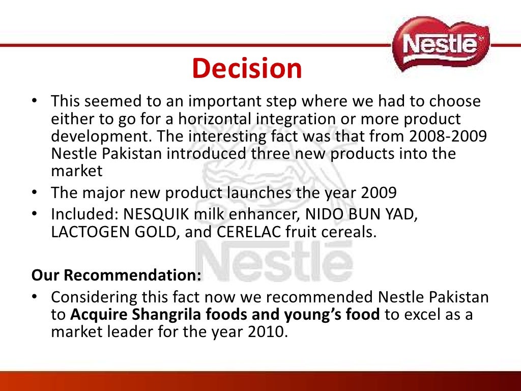 Nestle Strategic Model
