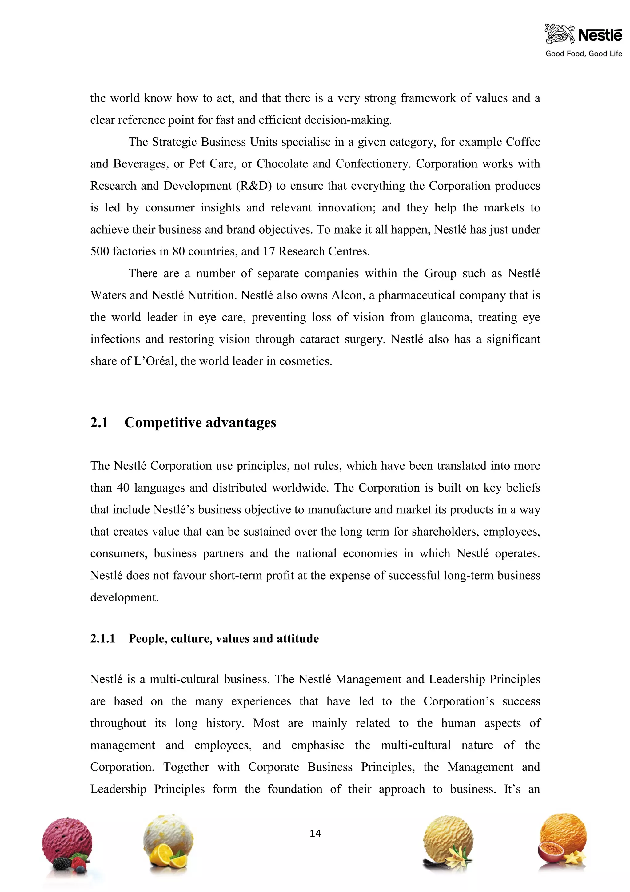 Strategic Management in Nestle | PDF