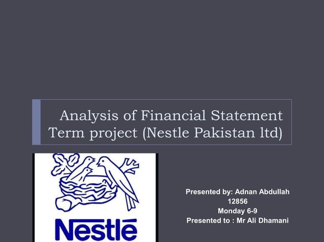 Nestle's Financial Analysis | PPTX | Business Accounting & Finance ...
