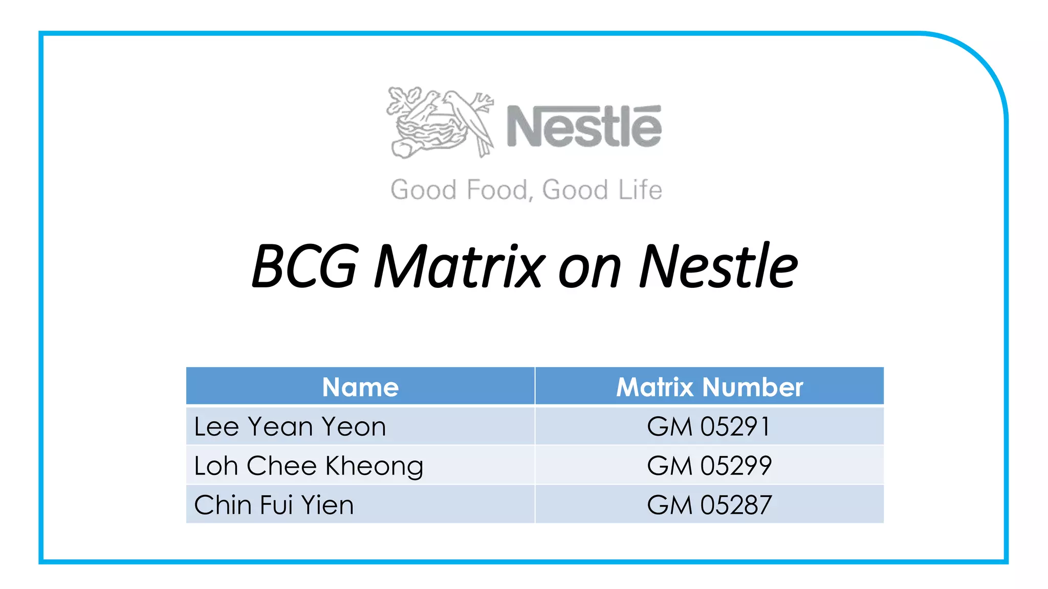 Nestle bcg | PDF