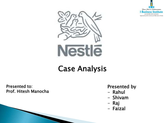 Nestle case study | PPTX