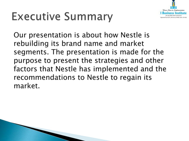 Nestle case study | PPTX