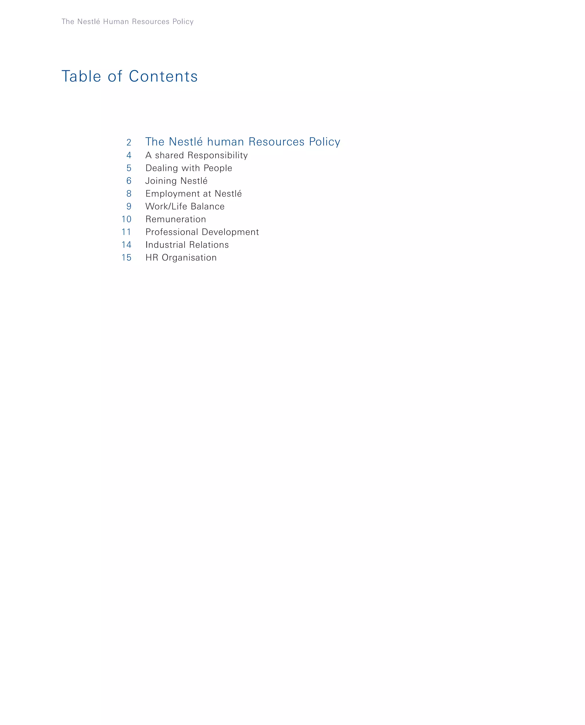 Nestle hr policy | PDF
