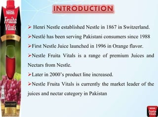 Conversion process & Manufacturing technology in Nestle Juice | PPTX
