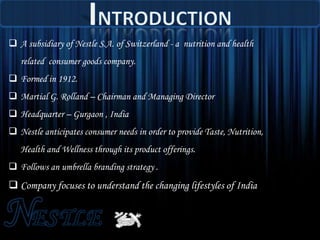 Nestle overview | PPT