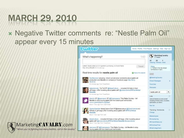 Nestle's Social Media Disaster 2010 | PPTX