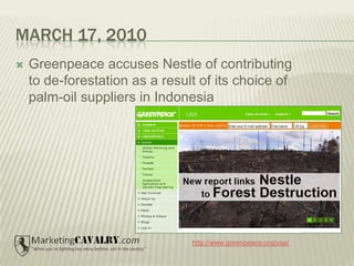 Nestle's Social Media Disaster 2010 | PPTX