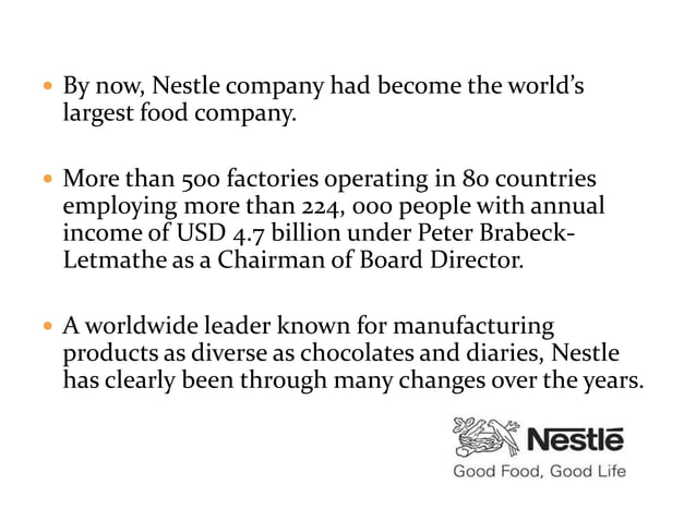 Management Of Change : A study of problem and Challenges in Nestle | PPTX