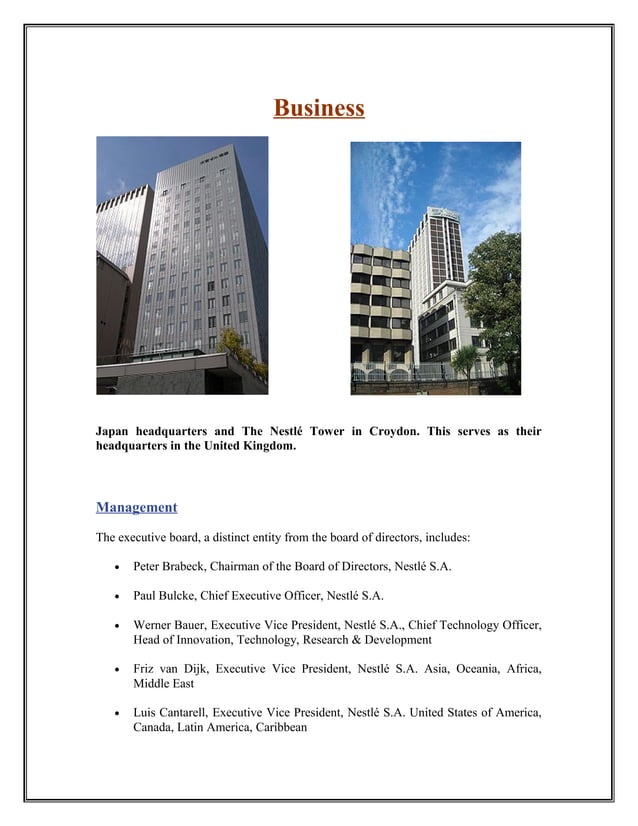 Nestle project | DOC