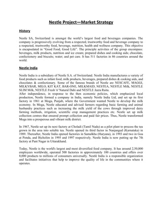 Nestle project | DOC