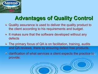 Quality Assurance and Inspection of Nestle QEC | PPT