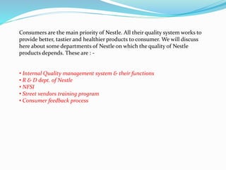 Nestle quality system | PPTX
