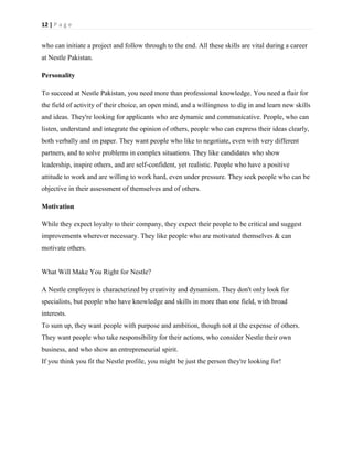HUMAN RESOURCE PRACTICES IN NESTLE PAKISTAN | DOCX