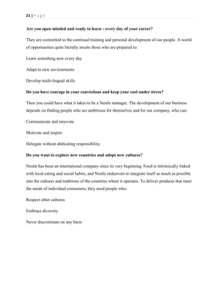 HUMAN RESOURCE PRACTICES IN NESTLE PAKISTAN | DOCX