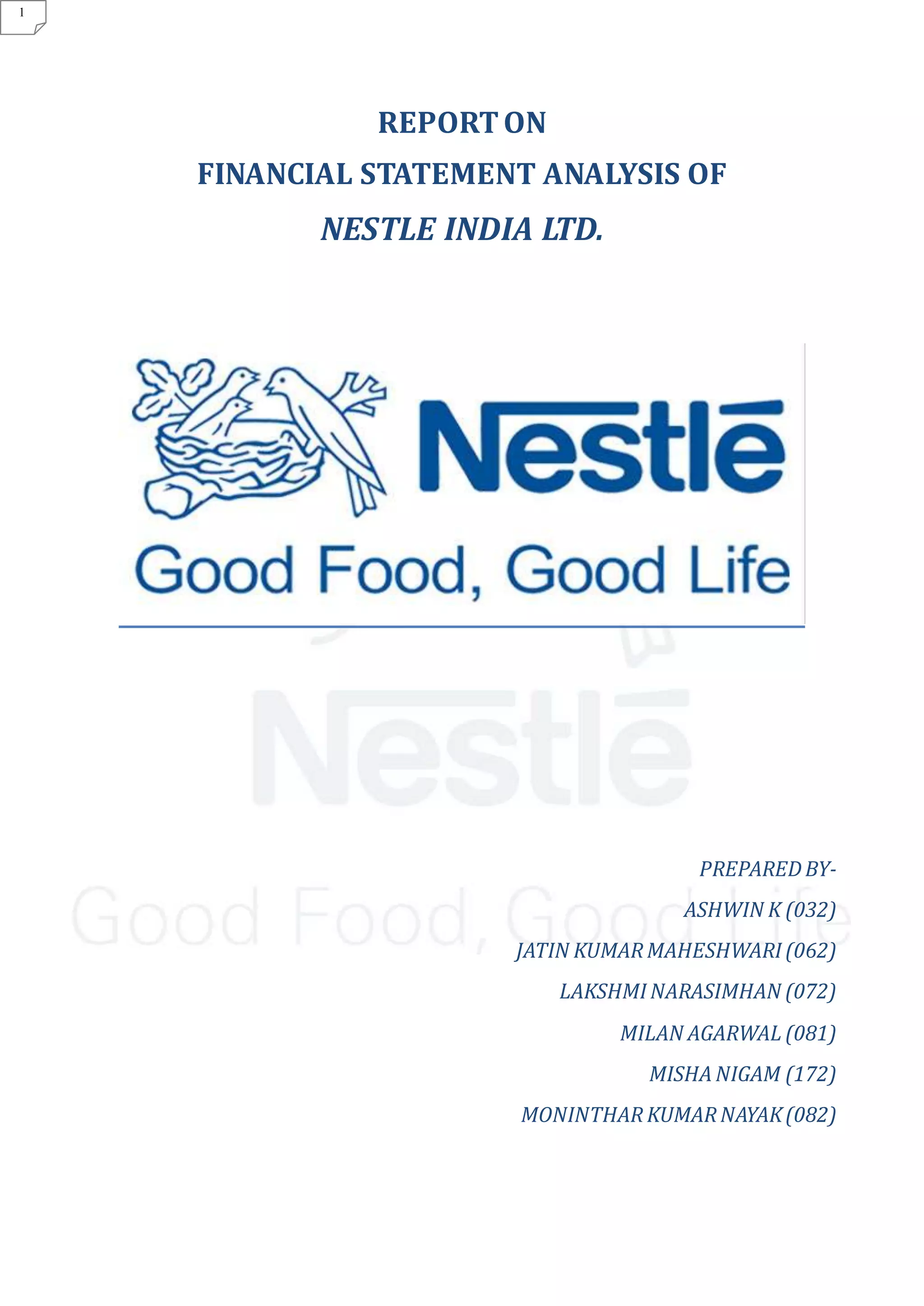 Nestle report group 5 | DOCX