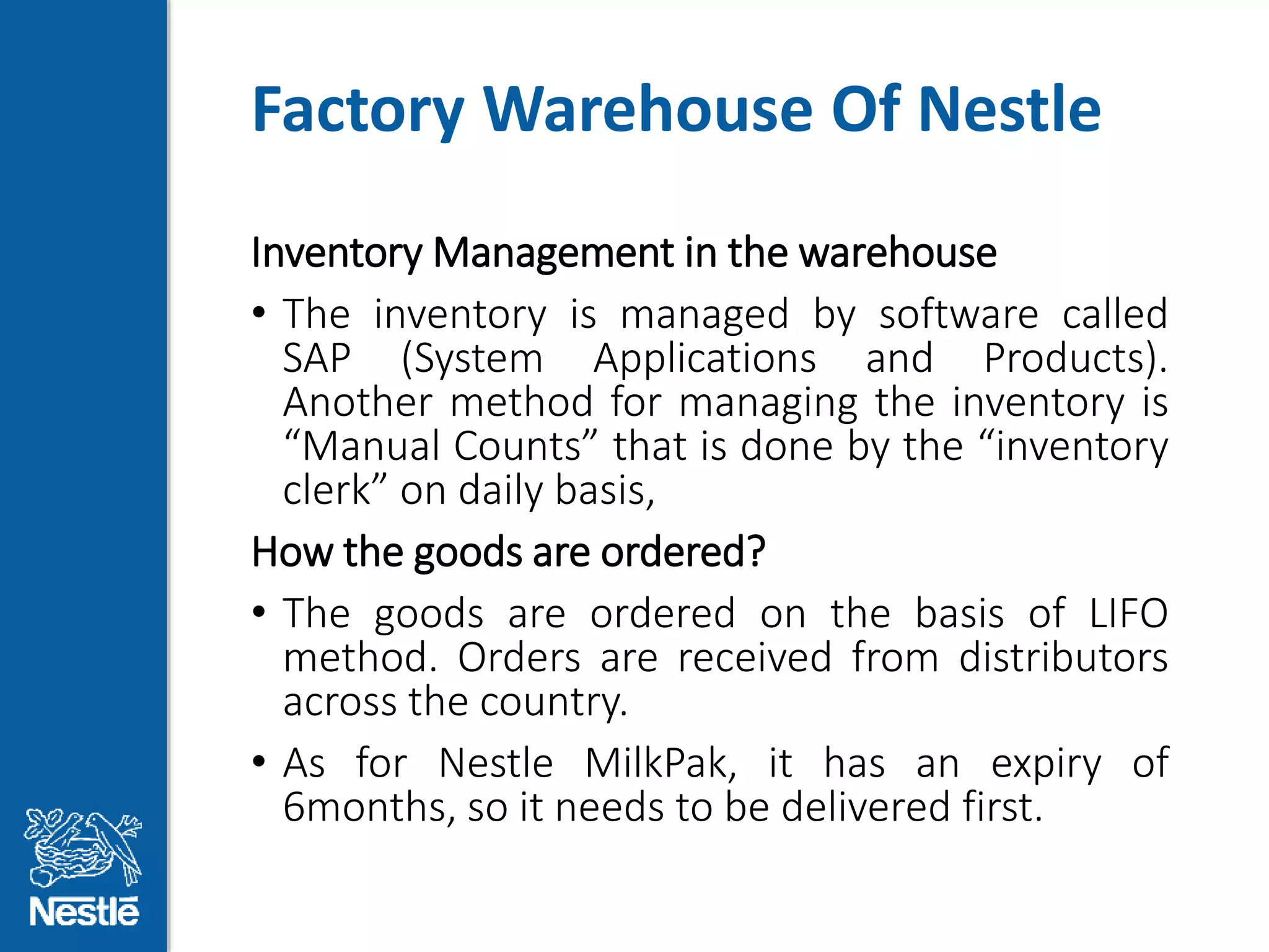 Supply Chain Management of Nestle Company | PPTX