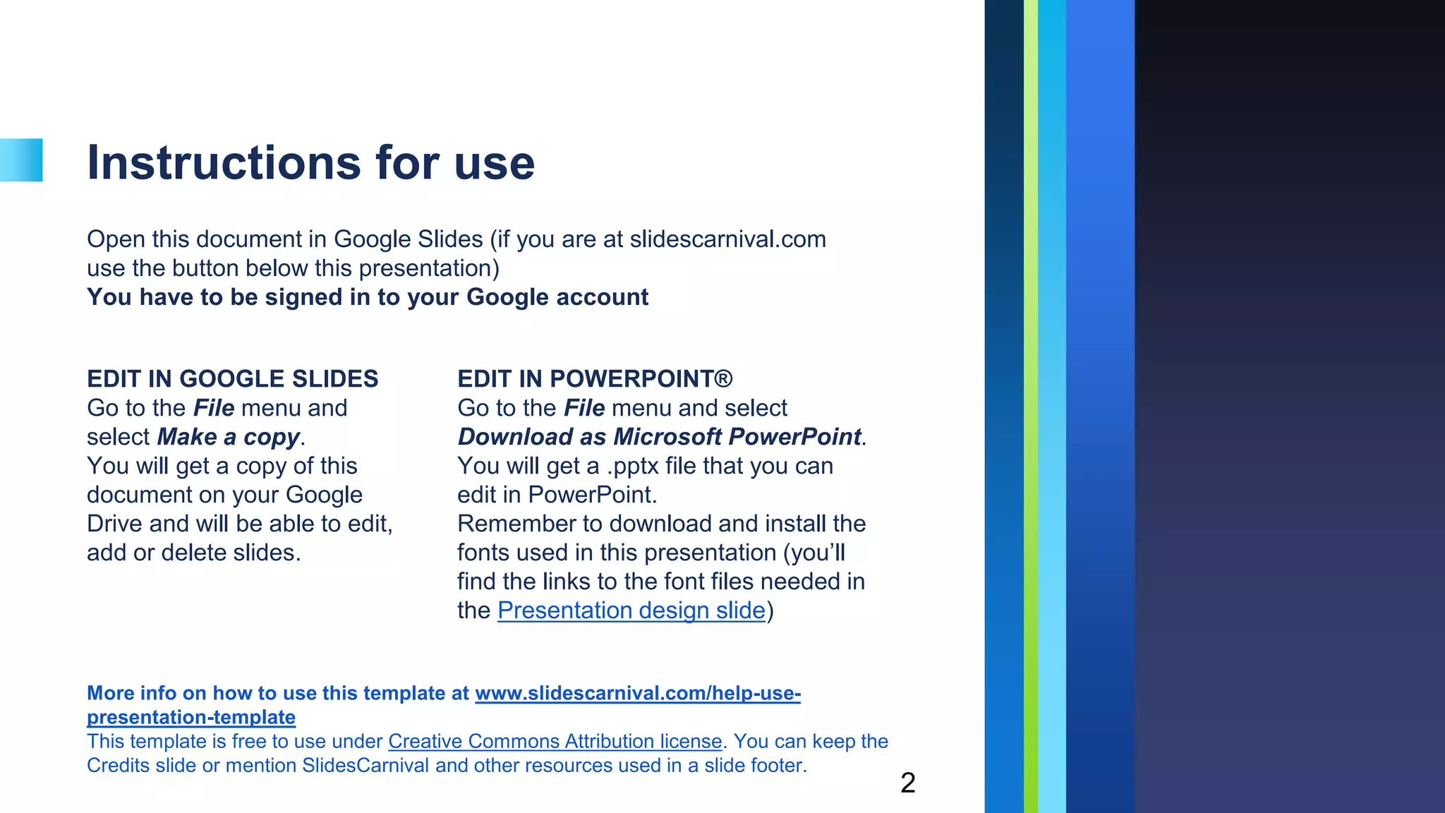 Nice template for ppt or google slides | PPT