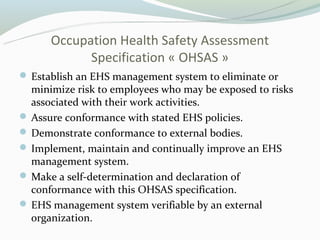 OHSAS 18001 and ISO EMS14001 | PPT