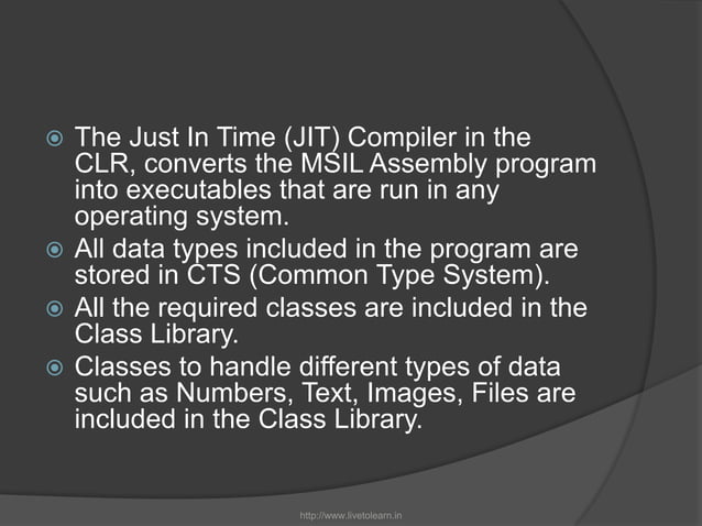Introduction to .NET Programming | PPTX | Web Development | Internet