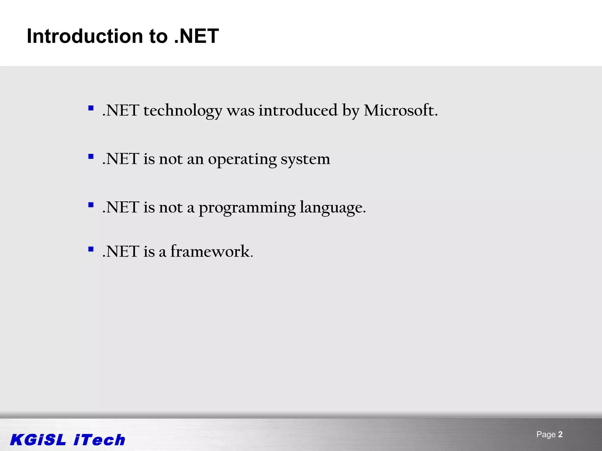 DOTNET | PPT