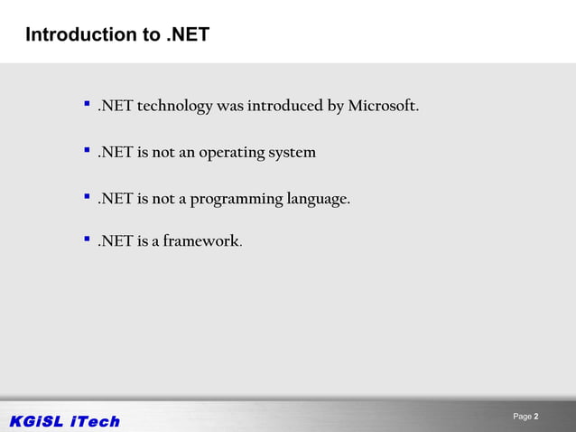 DOTNET | PPT