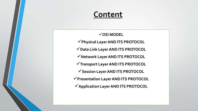 OSI MODEL AND ITS PROTOCOL | PPT