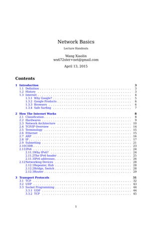 Network Basics (printouts) | PDF