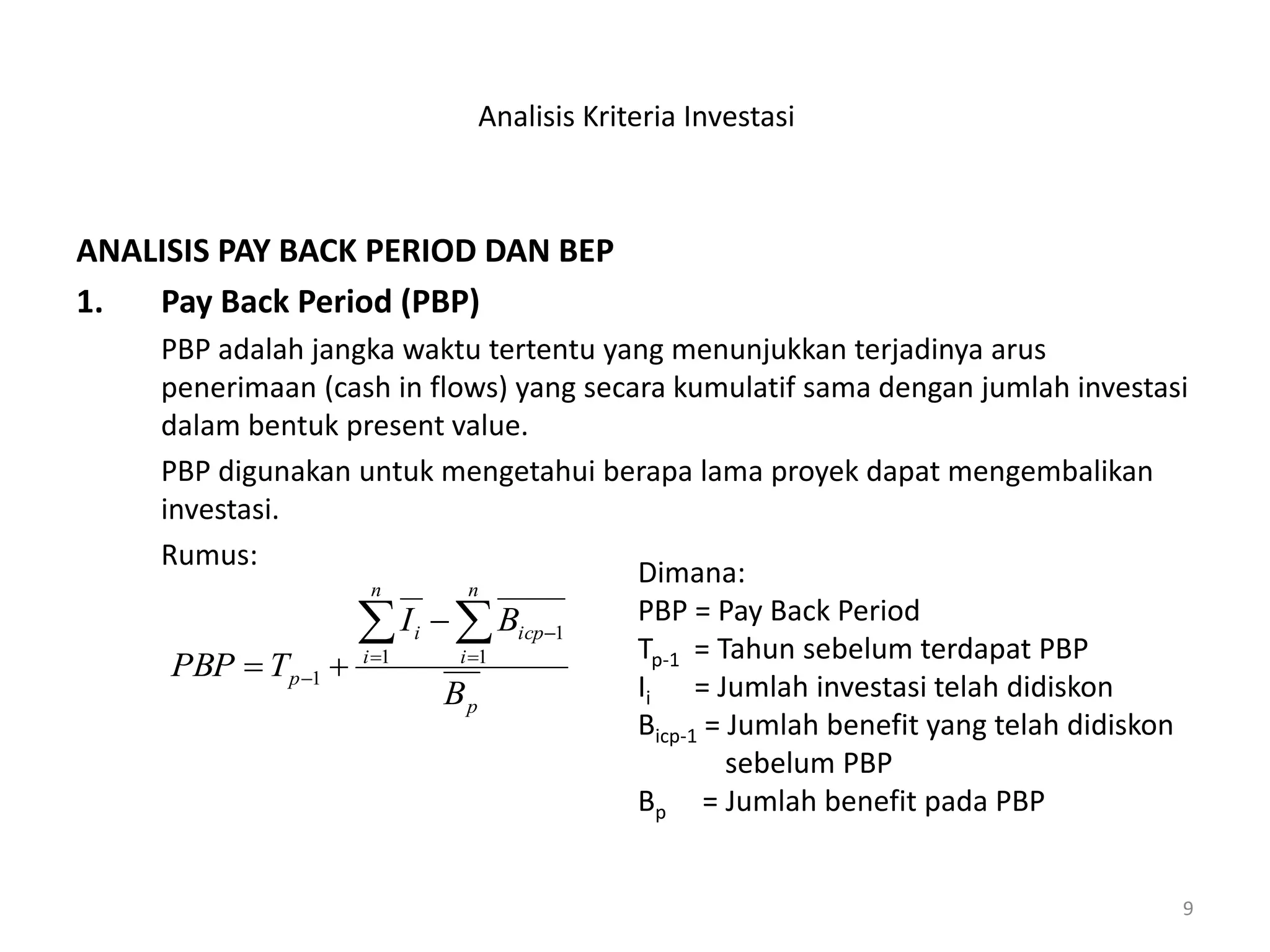 Perhitungan rumus Net B/C Studi Kelayakan.pptx
