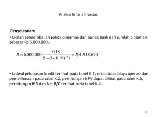 Perhitungan rumus Net B/C Studi Kelayakan.pptx