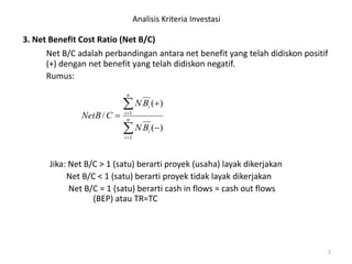 Perhitungan rumus Net B/C Studi Kelayakan.pptx