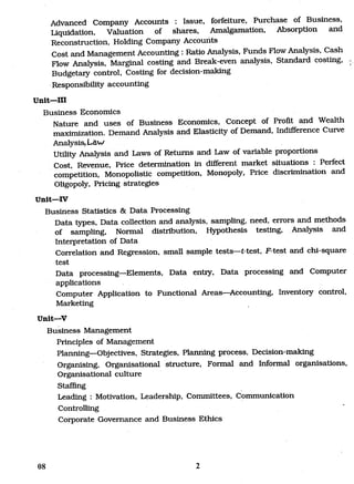 UGC-NET commerce syllabus | PDF | Business Administration | Business