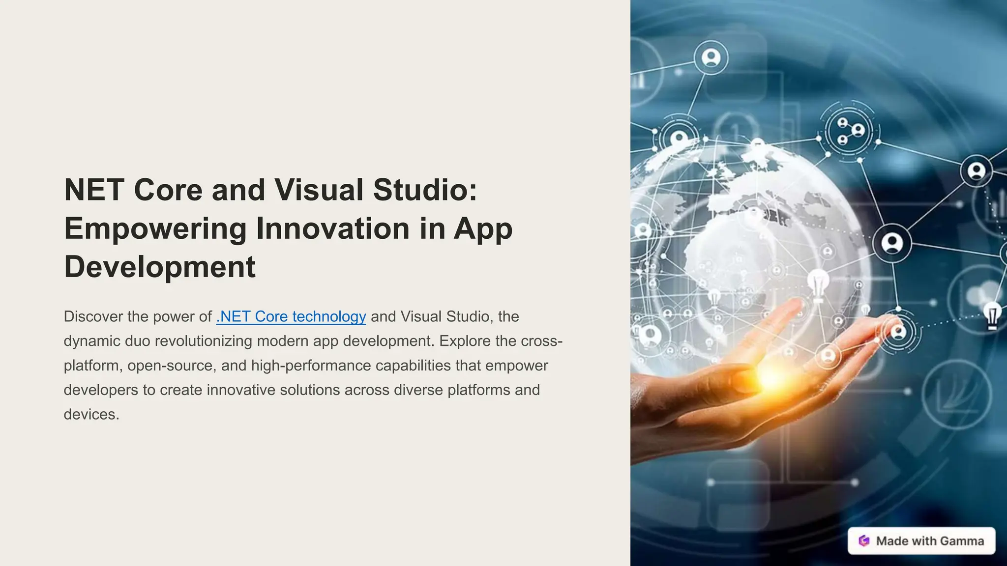 .NET Core and Visual Studio: Empowering Innovation in App Development | PPT