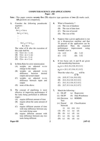 NET-CS-JUNE-2012-PAPER-III | PDF
