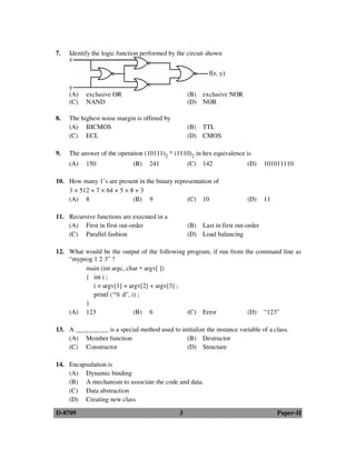 UGC NET COMPUTER SCIENCE DEC- 2009 PAPER-II | PDF